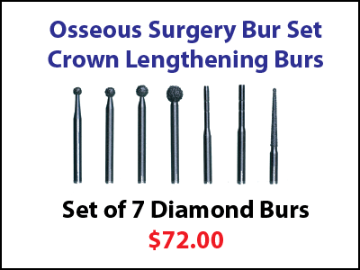 Lasco Diamond Products, Inc.: Osseous Set Surgical Length Diamond Burs